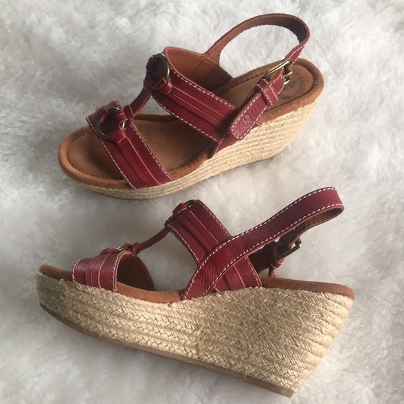 Lucky Brand | Shoes | Lucky Brand Femi Espadrille Red Wedge Sandal 85 ...